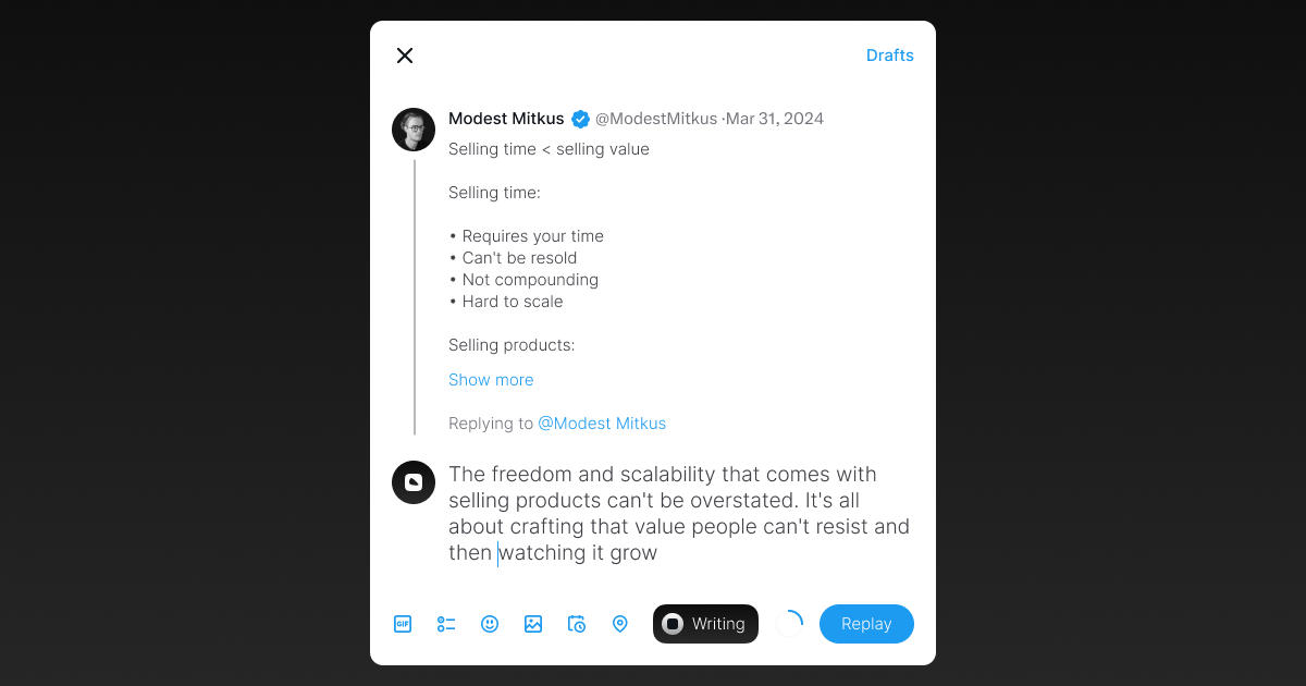 Rrreply.com 🪿 boost your Twitter